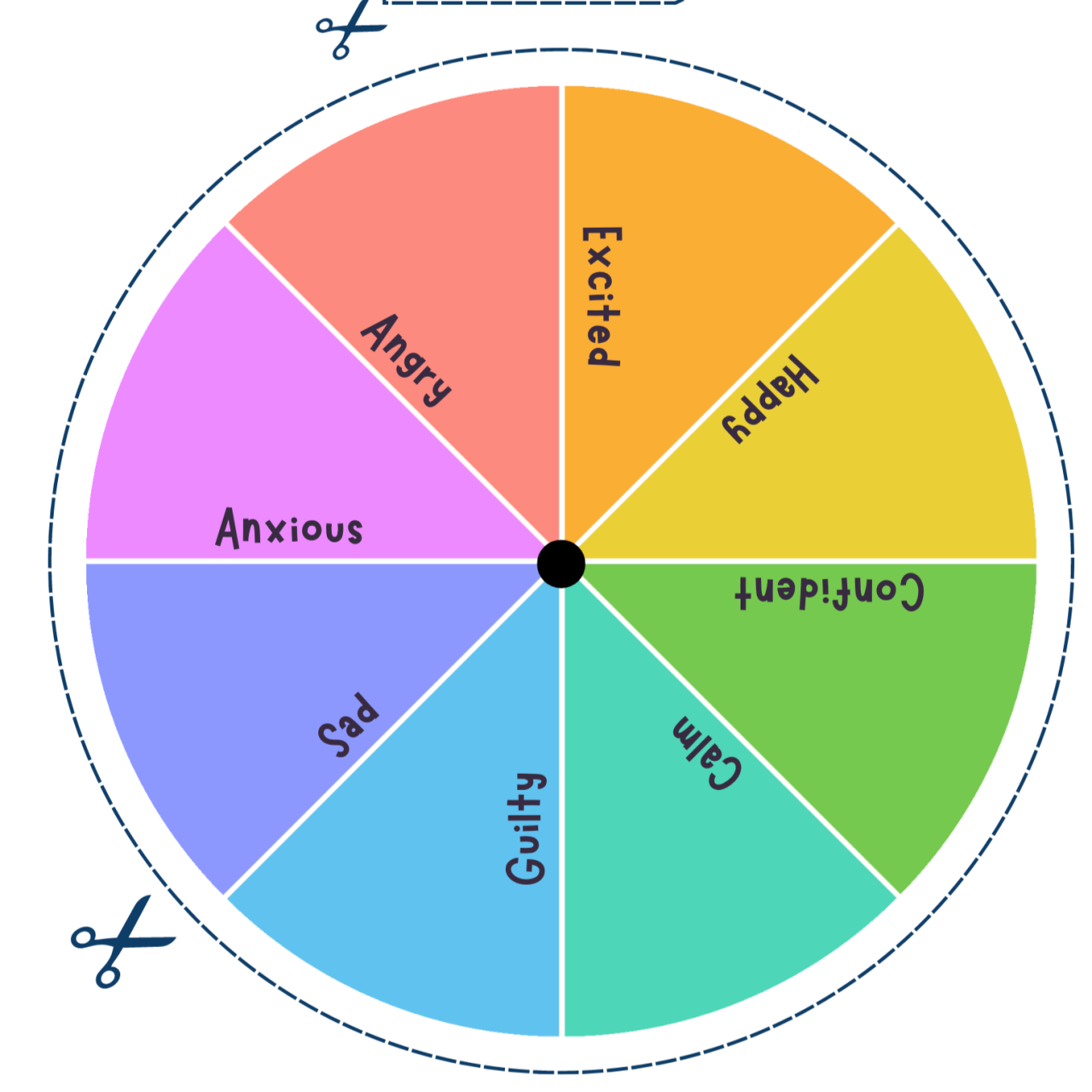 Emotions Wheel Resource - By Peaceful Waters Inc.